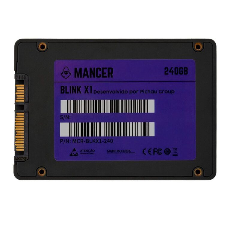 Ssd Mancer Blink X1, 240GB, SATA III 6GB/S, Leitura 500 MB/S, Gravação ...