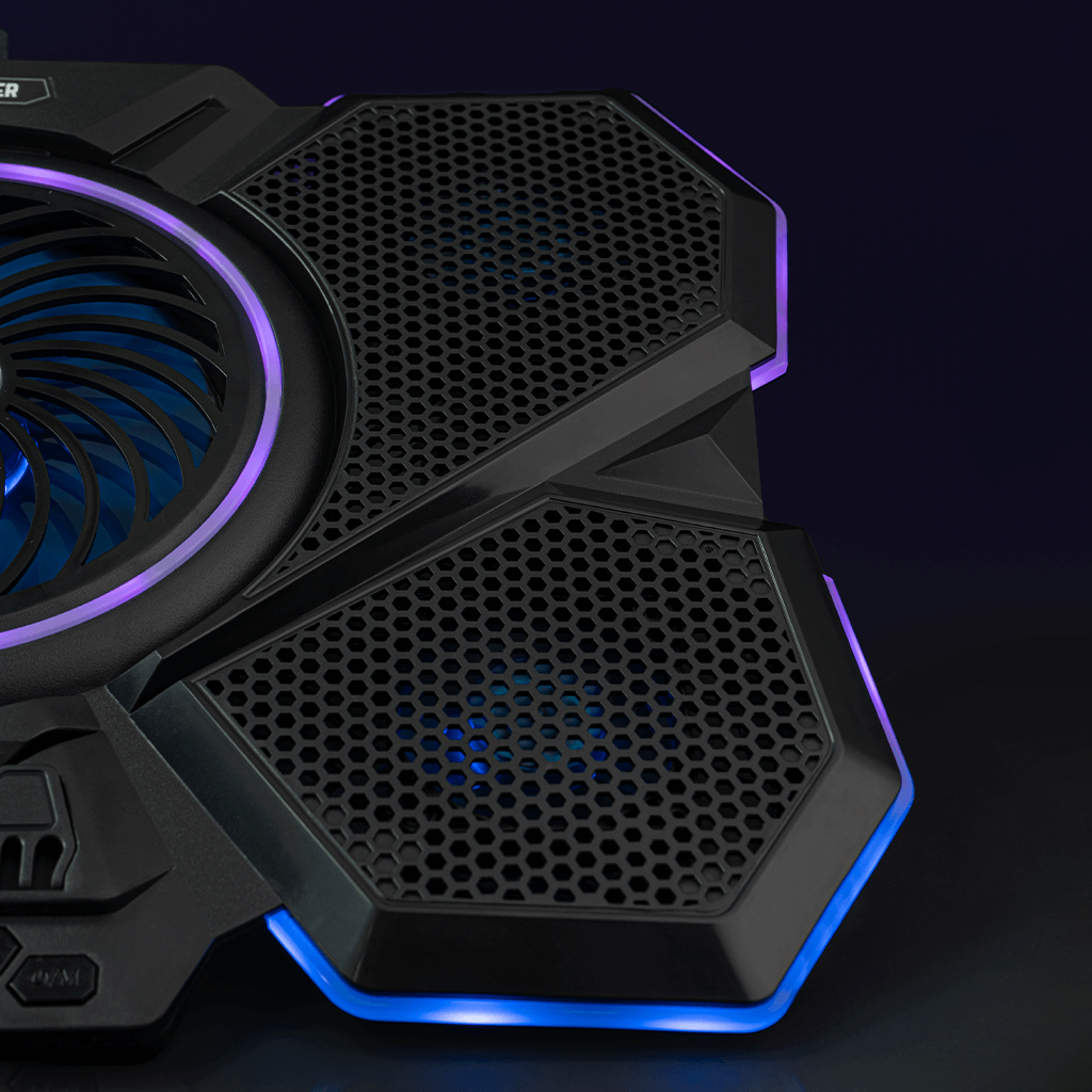 Base Para Notebook Mancer Kadmus, até 17 POL, Preto - Mancer