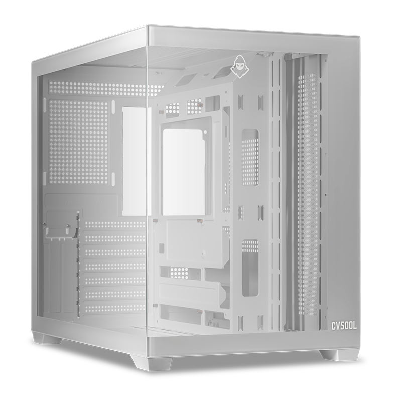 Gabinete Gamer Mancer CV500L, Mid Tower, Lateral De Vidro, Branco - Mancer