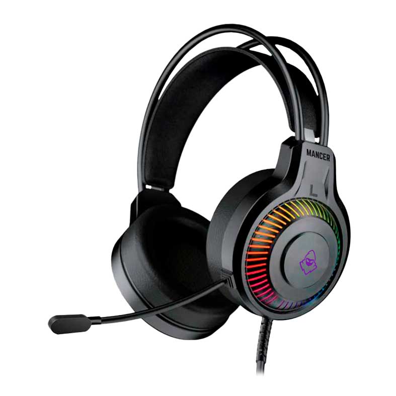 Headset Gamer Mancer Twilight S, Rainbow, Drivers 40mm, Preto - Mancer